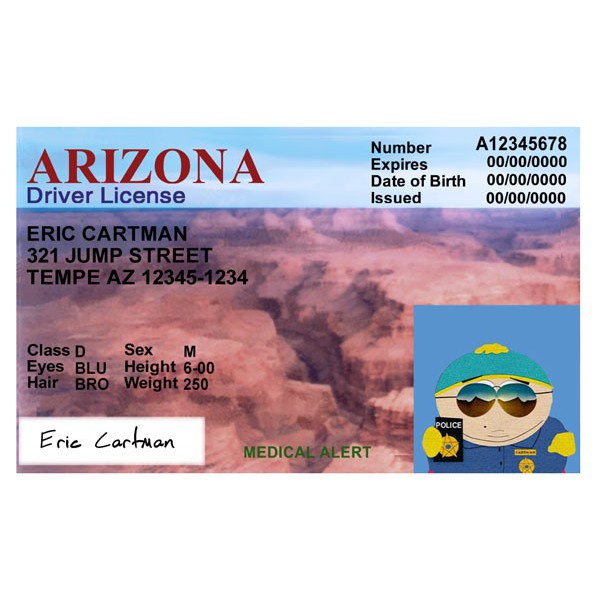 Fake Arizona Drivers License