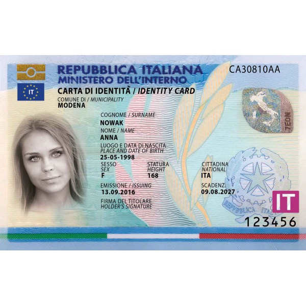 Discover the fake Italian National Identity Card | Order Now!